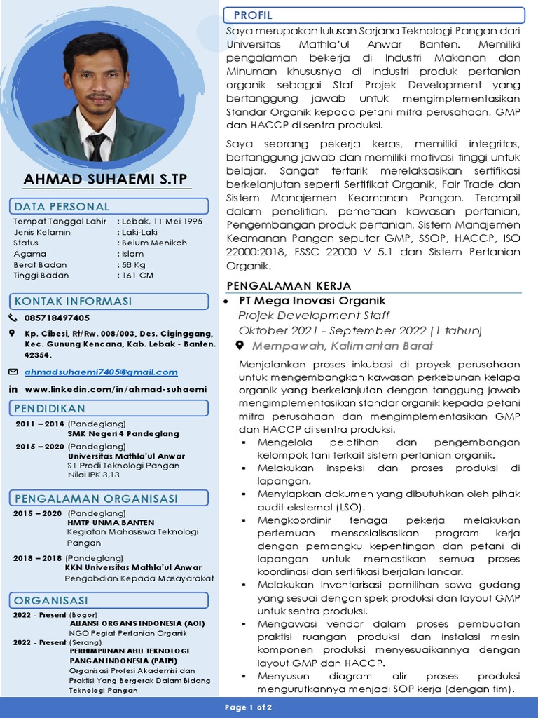 Curriculum Vitae Digabungkan | PDF