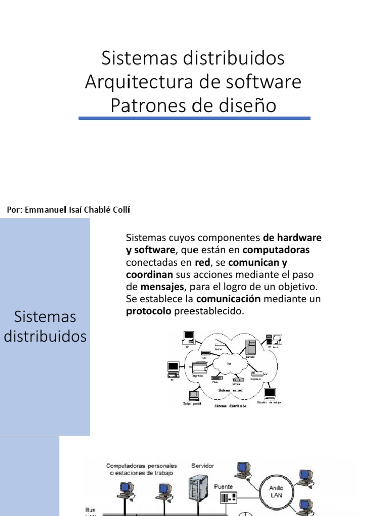 Sistemas Distribuidos, Patrones de Diseño y Arquitectura de Software | PDF | Software | Servidor ...