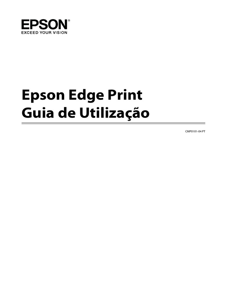 Epson Edge Print Operation Guide - PT | PDF | Impressão | Impressora ...