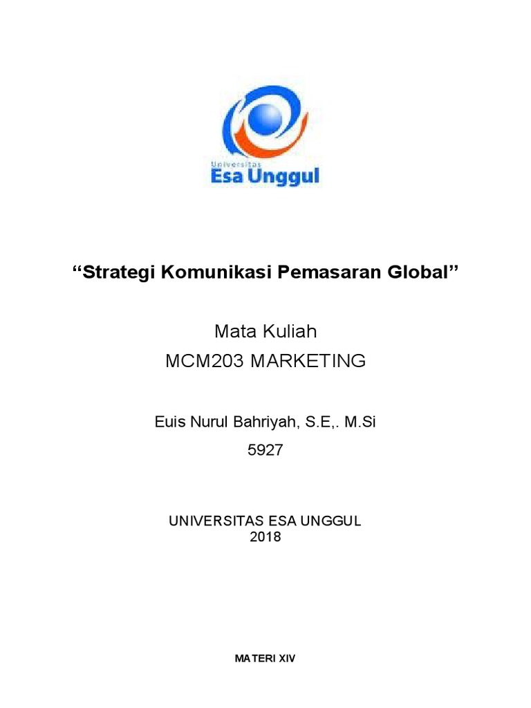 Strategi Pemasaran Global Efektif | PDF