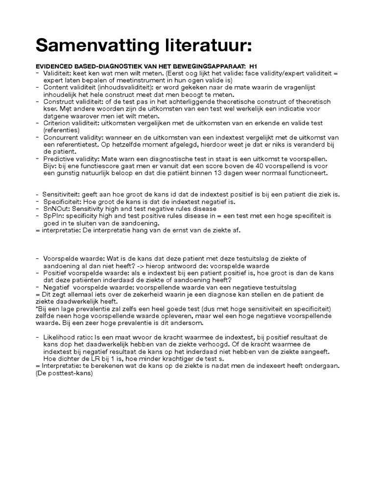 Samenvatting Literatuur | PDF