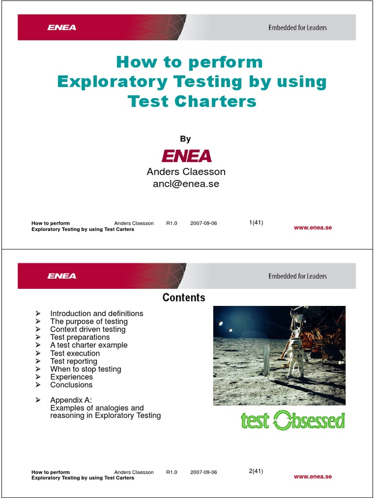 How To Perform Exploratory Testing With Charters | PDF | Business ...