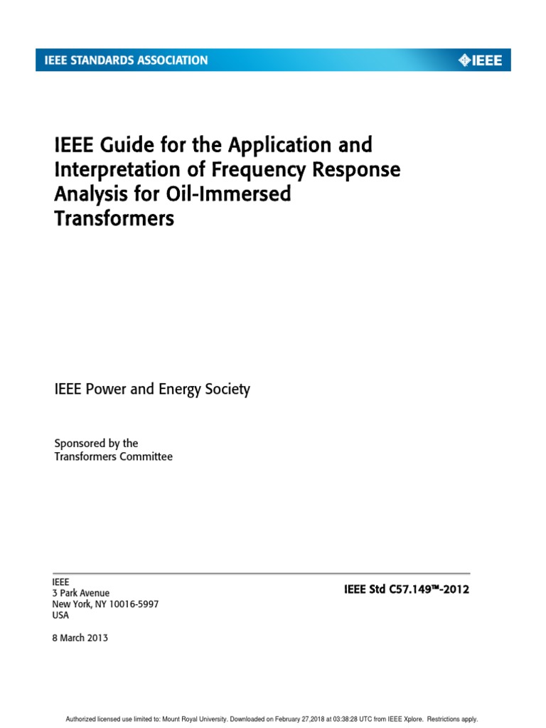 IEEE STD C57.149-2012 | PDF | Transformer | Electrical Impedance