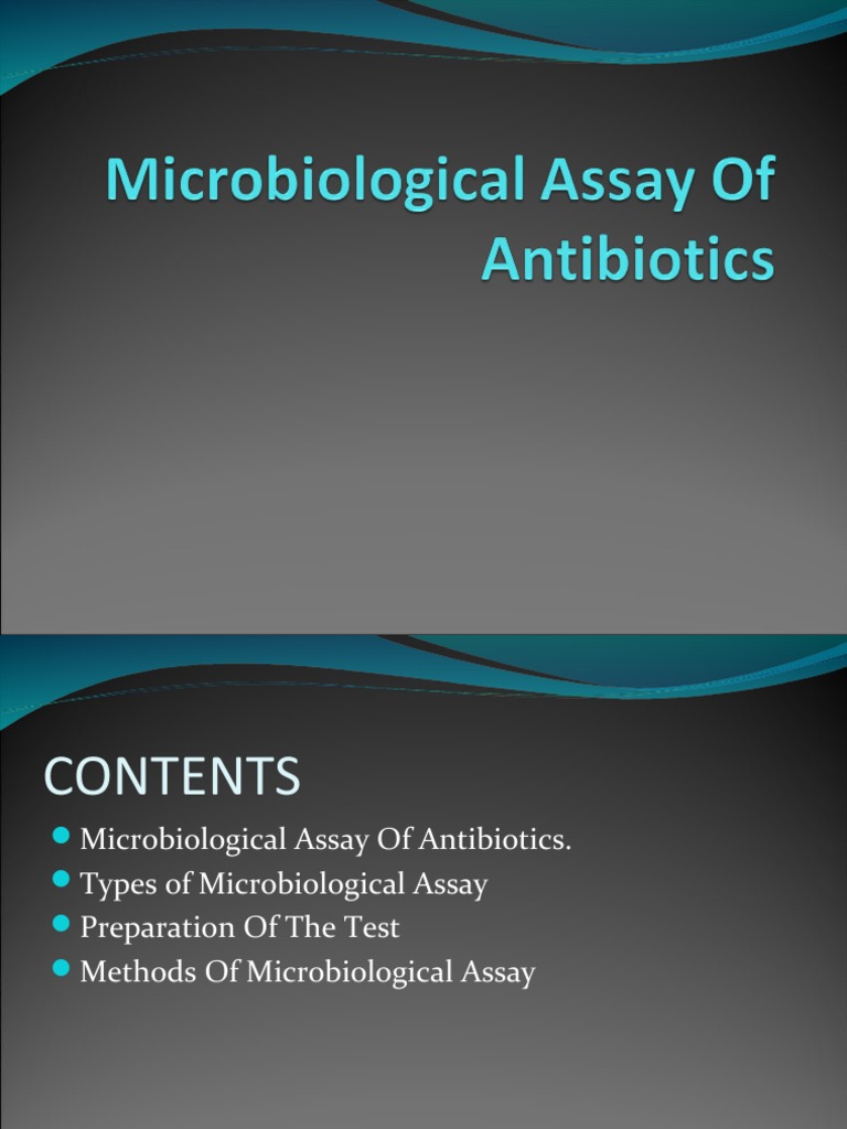Microbiological Assay of Antibiotics | PDF | Growth Medium | Bacillus