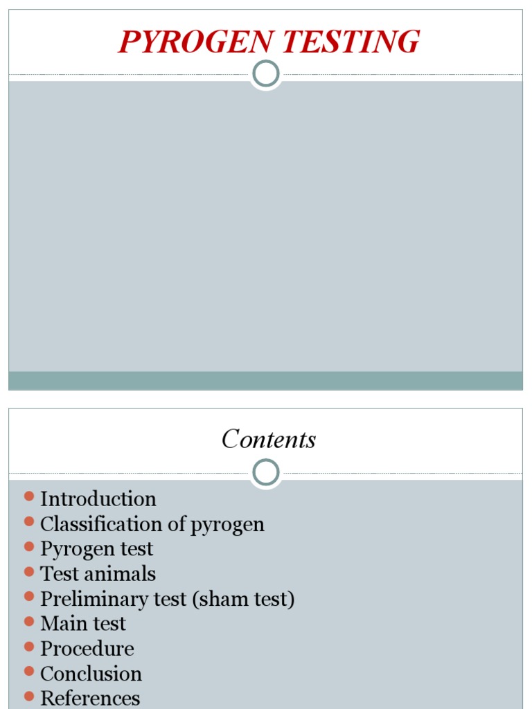 Pyrogen Test | PDF | Fever | Lipopolysaccharide