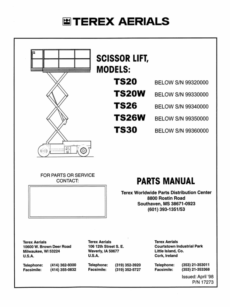Manual Partes - TS20 - TS20W - TS26 - TS26W - TS30 | PDF