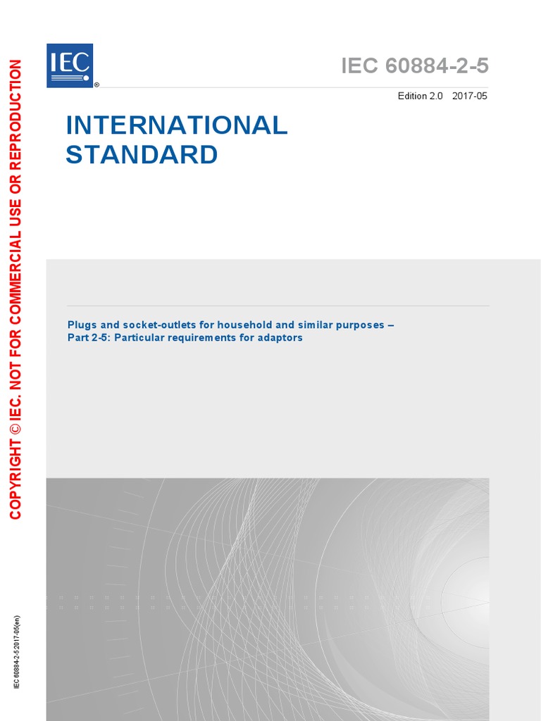 IEC 60884-2-5-2017 - Unlocked | PDF | Ac Power Plugs And Sockets ...