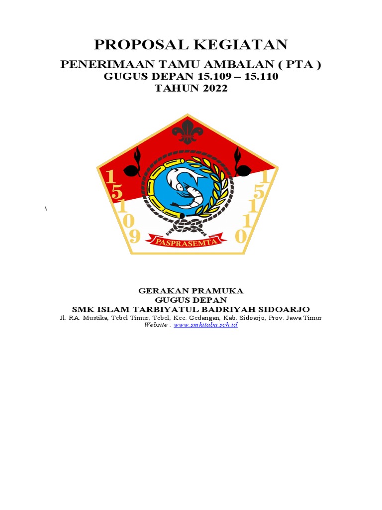 Proposal Kegiatan PTA Pramuka 2022 | PDF | Karier & Perkembangan | Bisnis