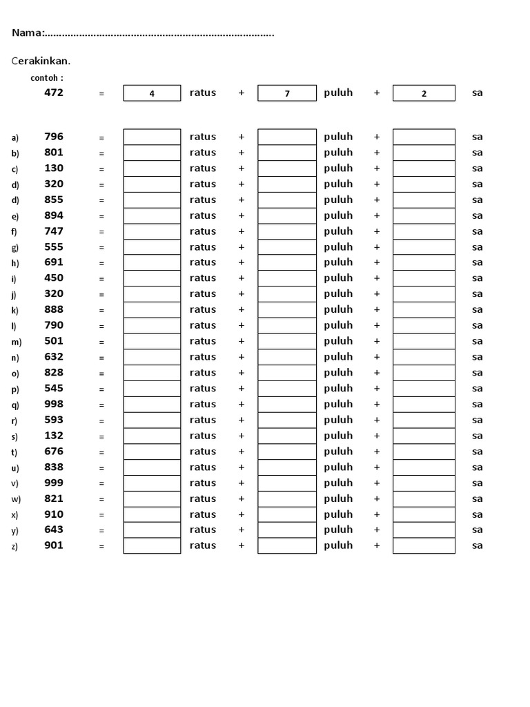Latihan Matematik Tahun 2 Pdf