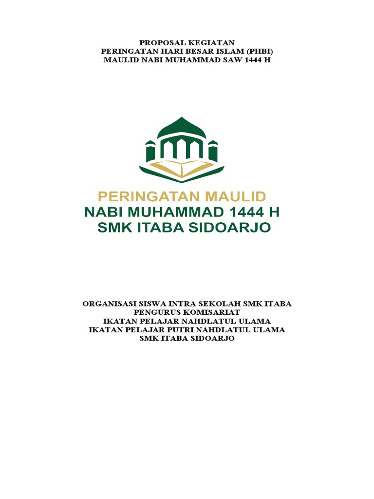 Proposal Kegiatan Maulid Nabi 1444 H | PDF