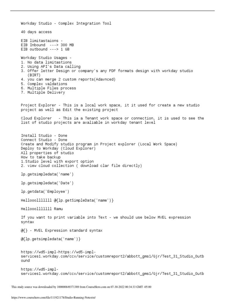 Studio Running Notes | Download Free PDF | Information Technology ...