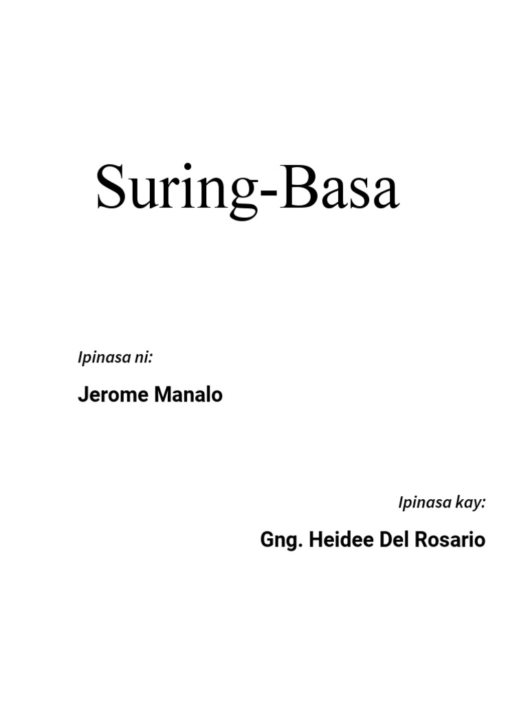 Suring Basa | PDF