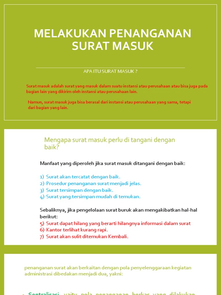 Penanganan Efektif Surat Masuk | PDF
