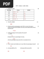 Summative Assessment of MYP 2 Math | PDF | Triangle | Area