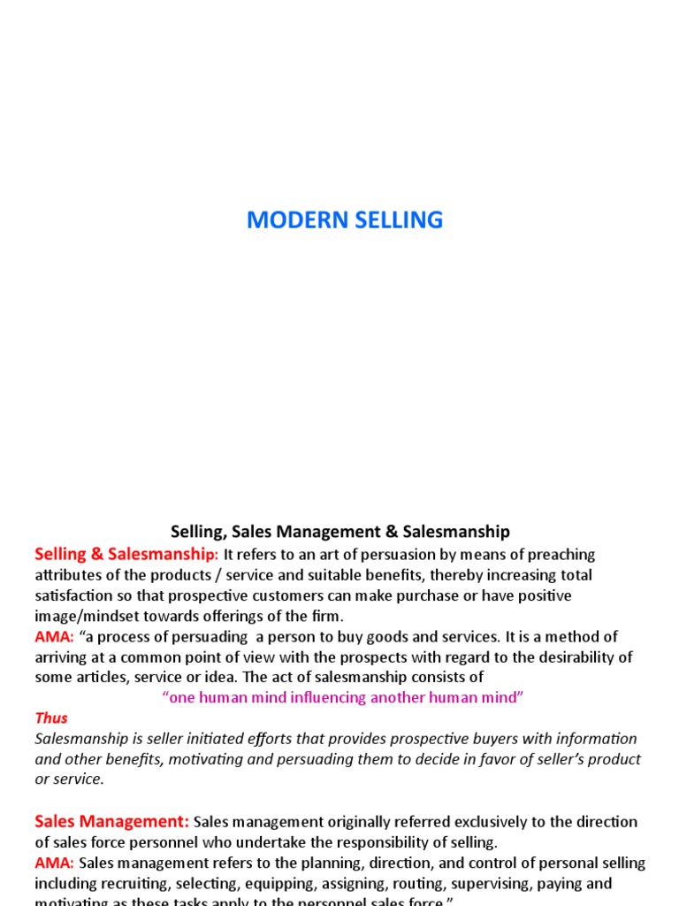 Modern Selling | PDF | Sales | Marketing