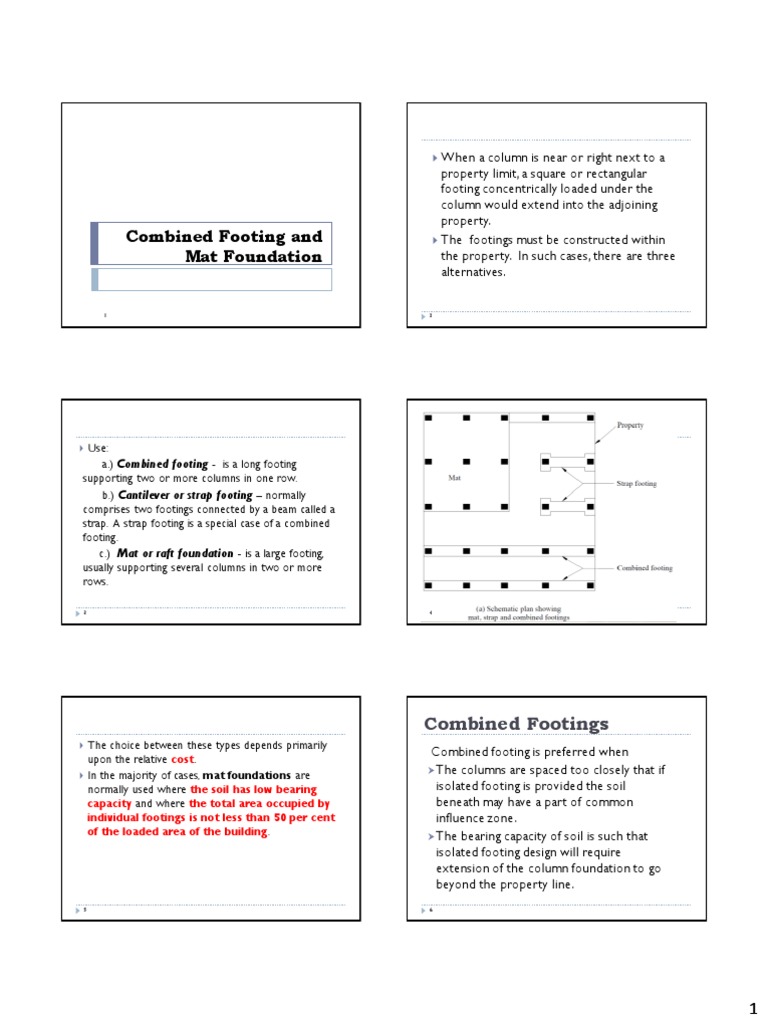 Combined Footing & Mat Foundations | PDF | Foundation (Engineering ...