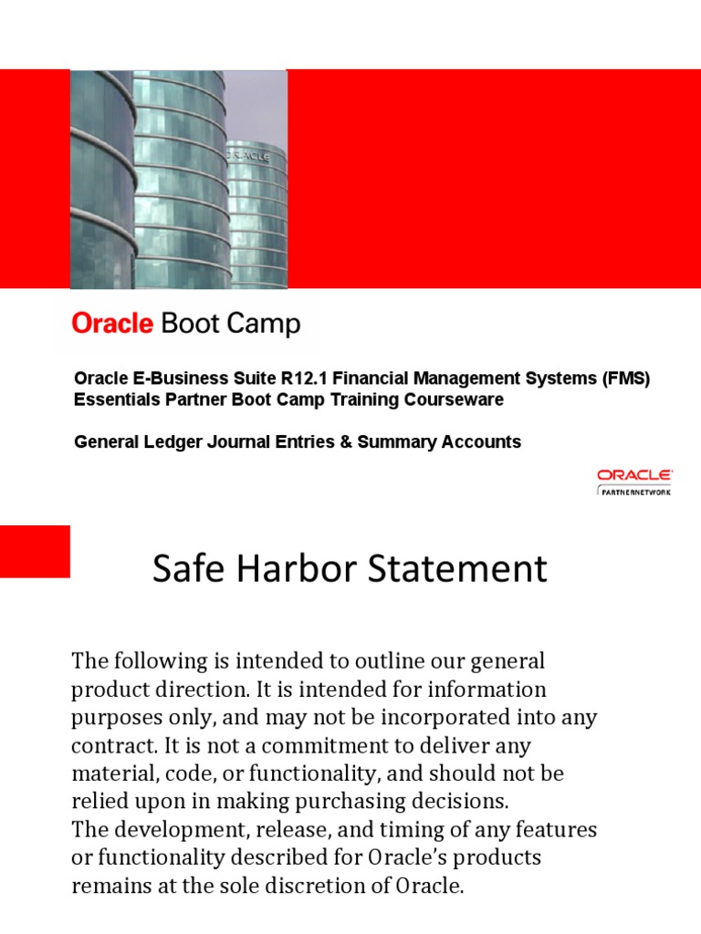 03 - 03 - EBS R12.1 FMS - General Ledger Journal Entries & Summary ...