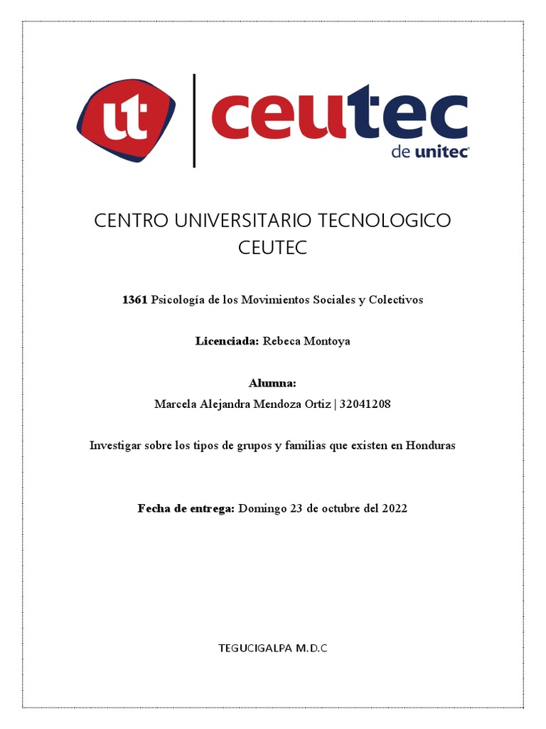 Tipos de Familia en Honduras | PDF | Honduras | Centroamérica