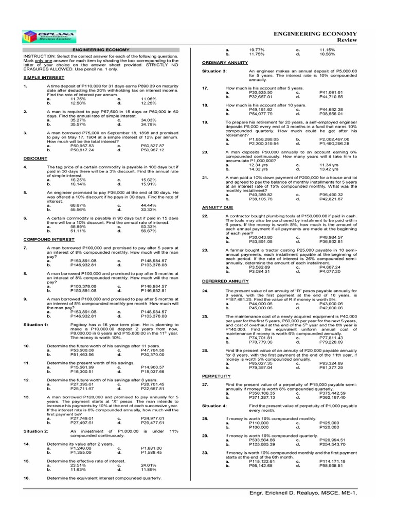 Engineering Economy | PDF