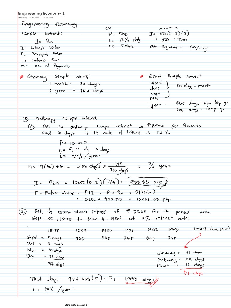 Engineering Economy 1 and 2 (Lecture) | PDF