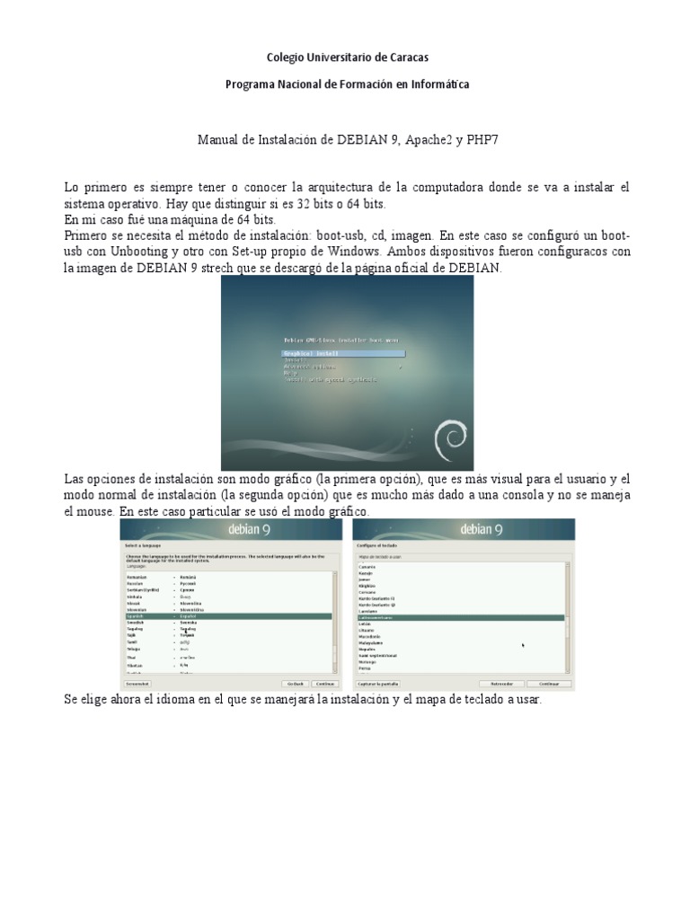 Instalación de Debian 9, Apache2 y PHP7 | PDF | Arranque | Software