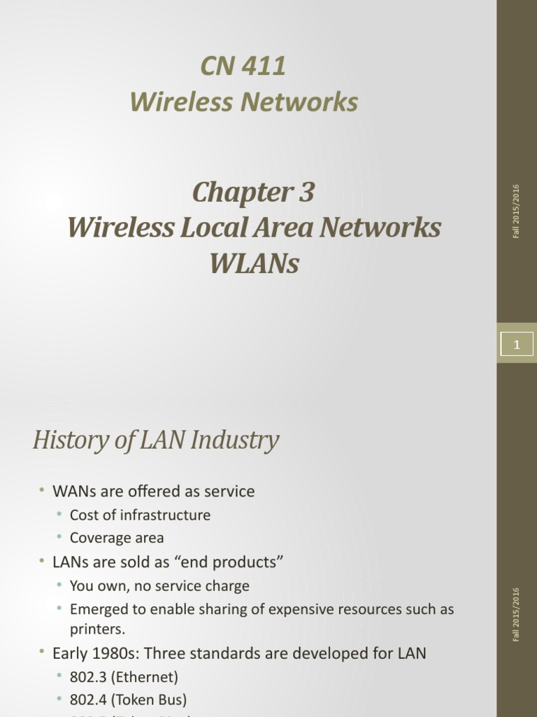 Chapter 3 | PDF | Wireless Lan | Ieee 802.11