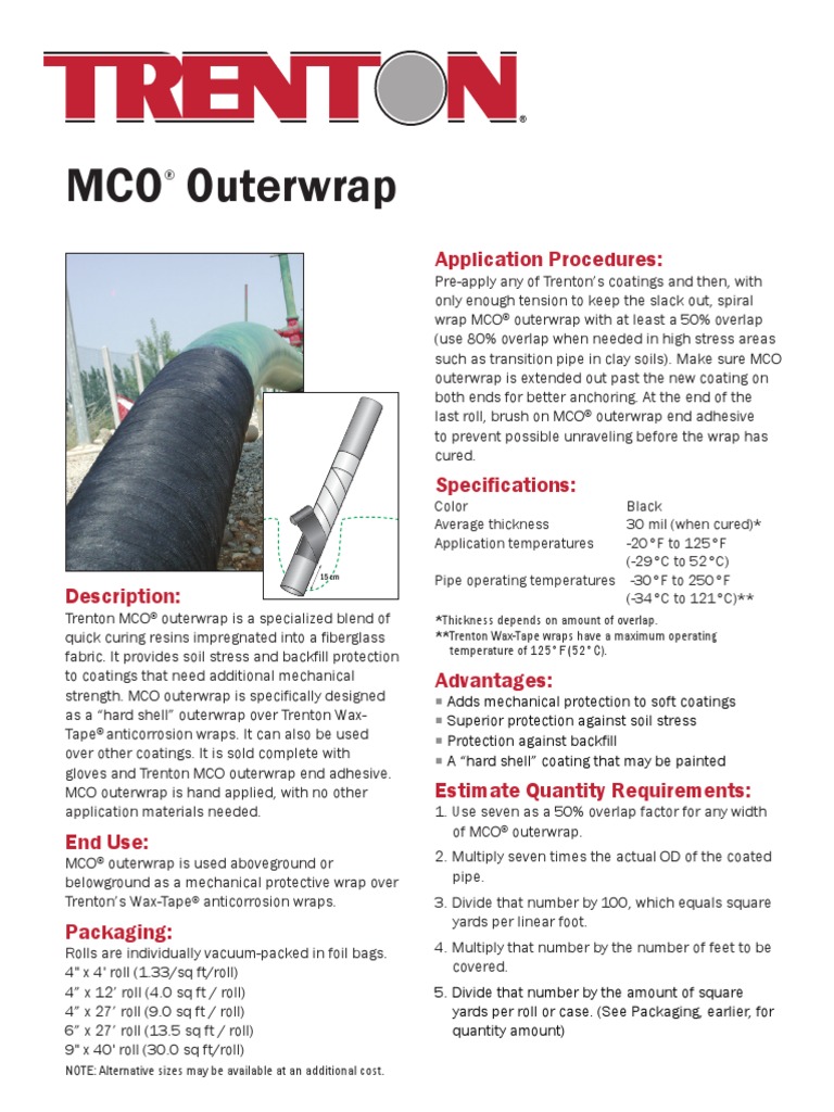 Trenton Corp MCO Outerwrap 20027E R8 | PDF | Coating | Fiberglass