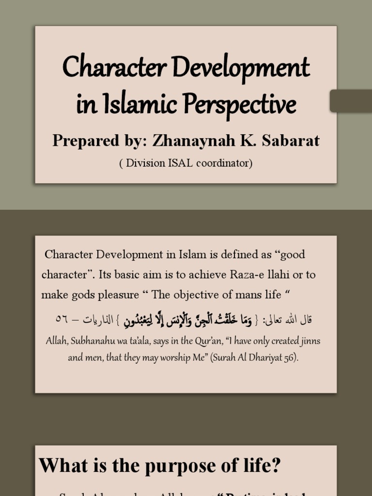 Character Development in Islamic Perspective | PDF | Abrahamic ...