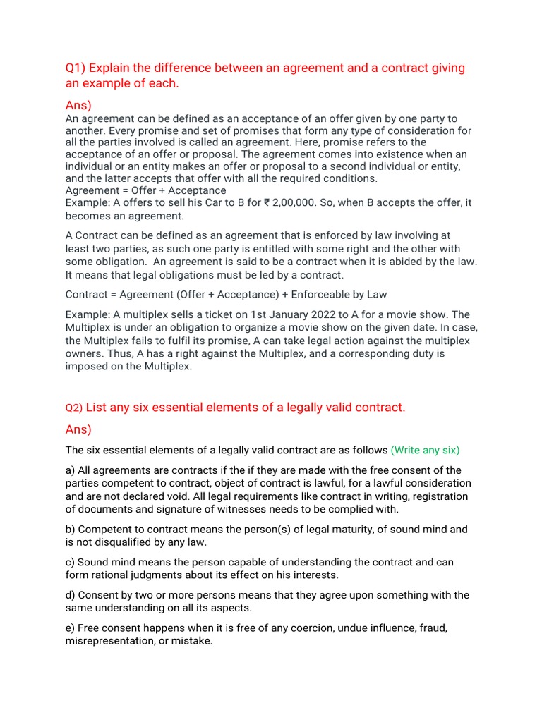 A Comprehensive Explanation of the Key Differences Between Agreements ...