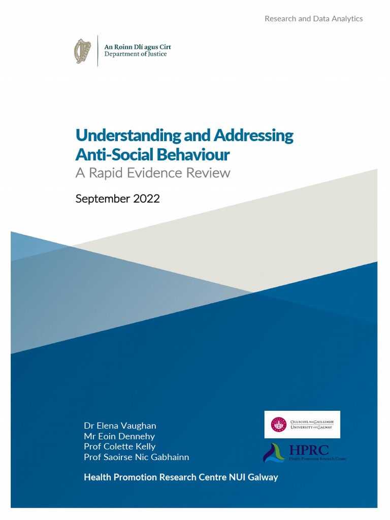 Understanding and Addressing Anti-Social Behaviour: A Rapid Evidence Review | PDF | Anti Social ...