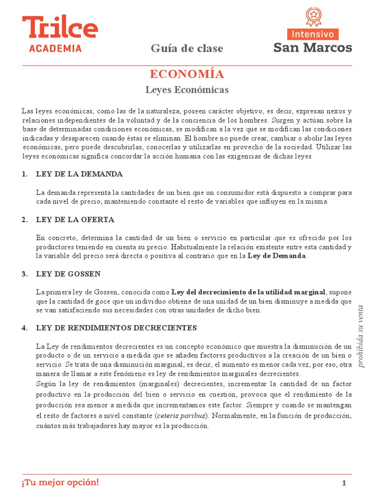 Guía Introductorio Nº1 Intensivo SM (EC) | PDF | Oferta y demanda | Desempleo