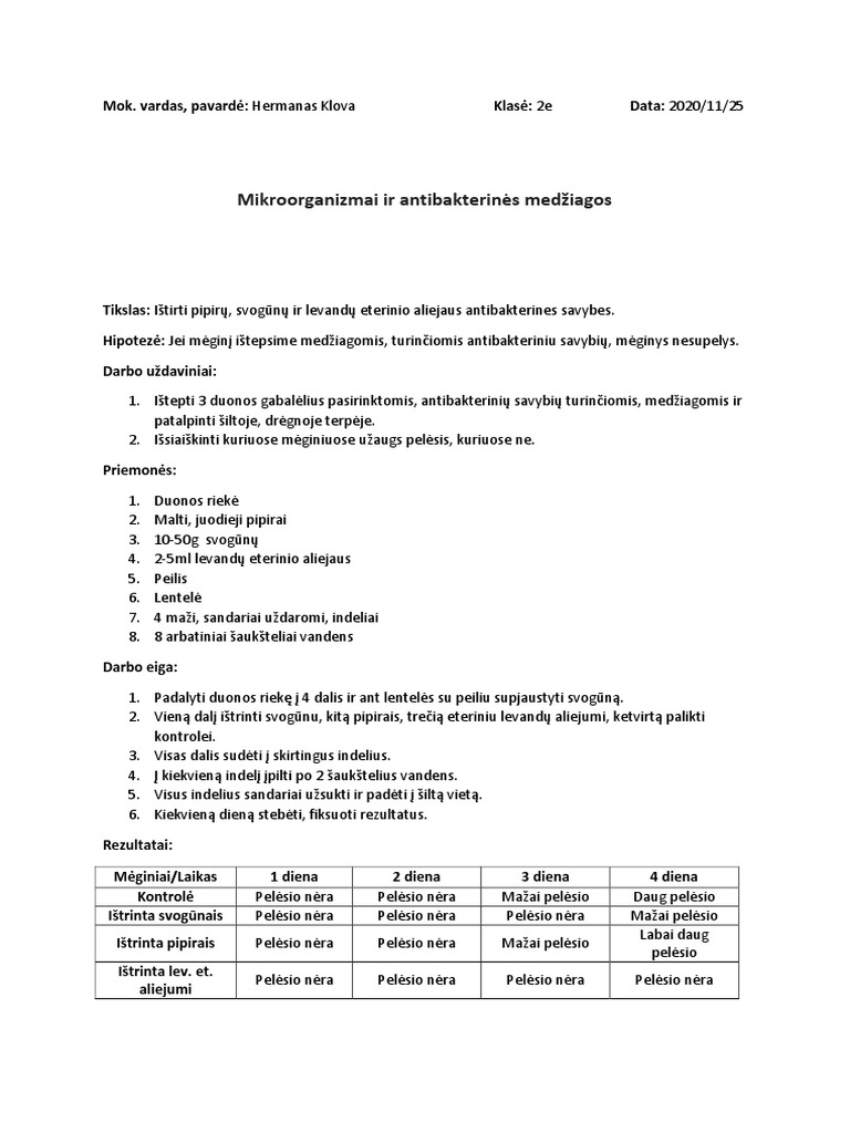 Antibakterines Savybes | PDF