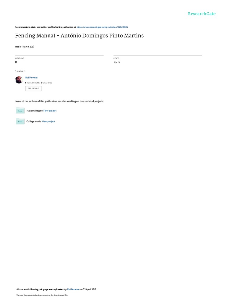 Fencing Manual-Antnio DP Martins | PDF | Computing | Software