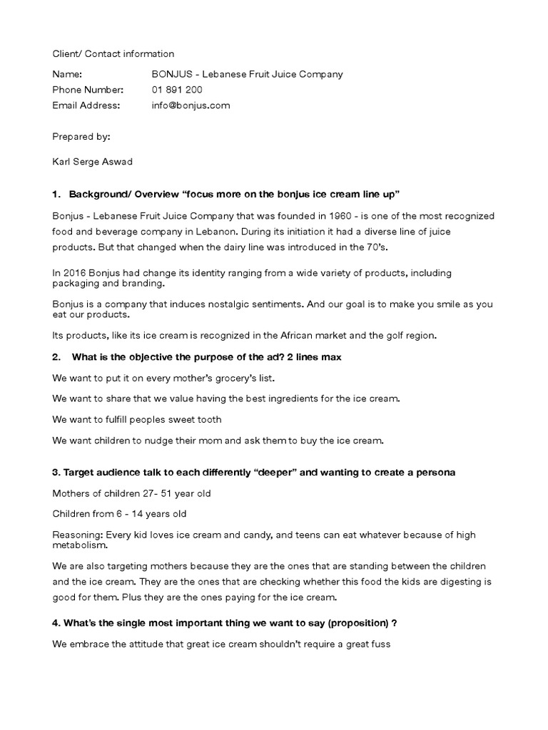 Creative Brief Test PDF | PDF