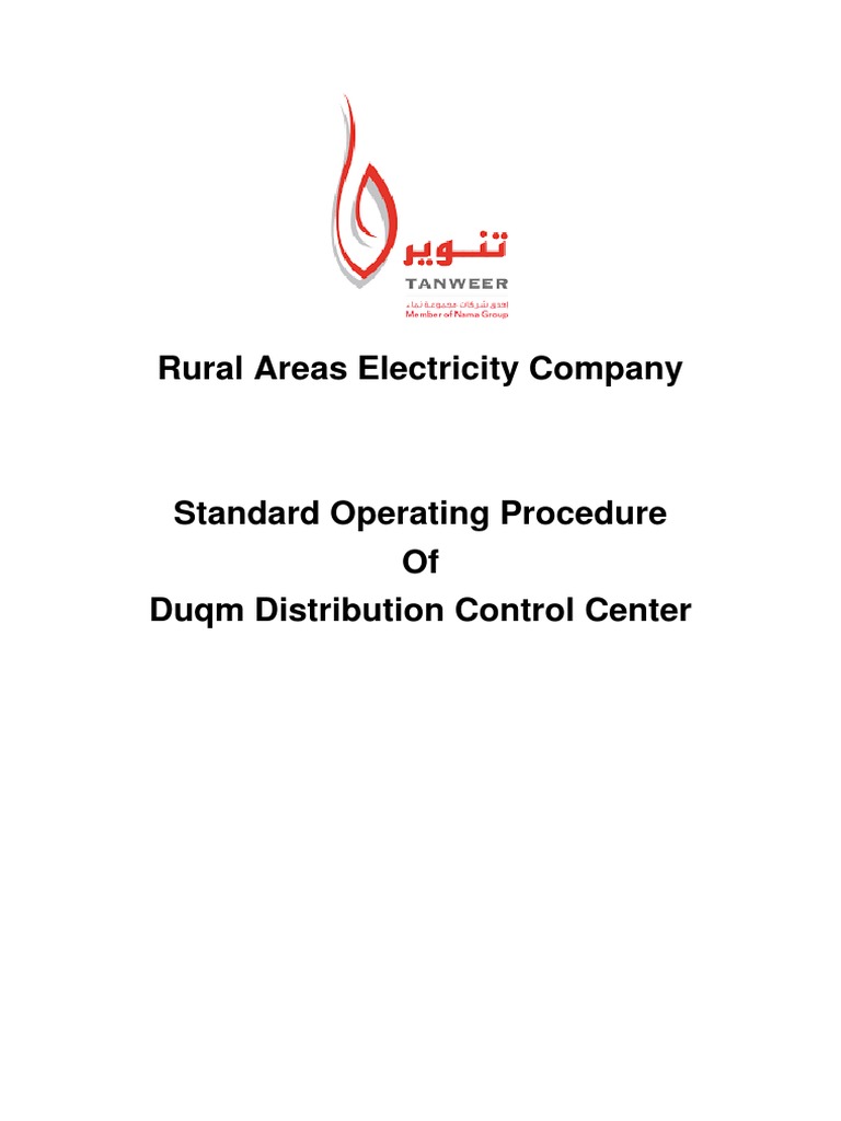 Tanweer Duqm DCC Standard Operating Procedure V.01 | PDF | Scada ...