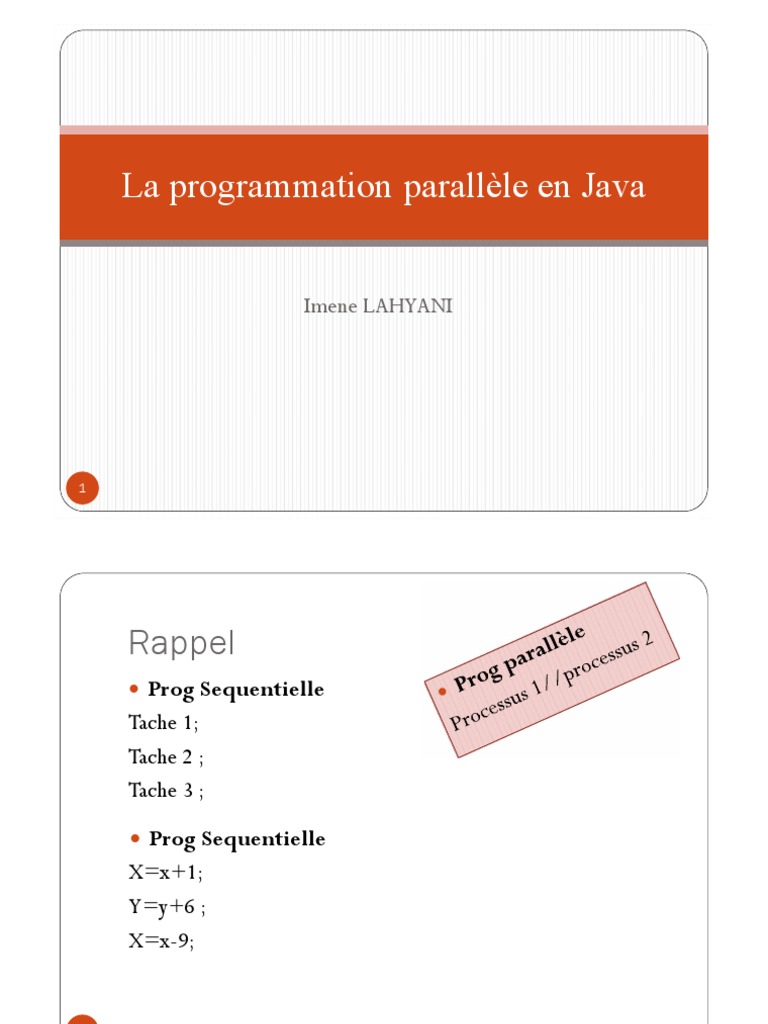 Parallele en Java 2022 | PDF | Thread (informatique) | Java (Langage de programmation)