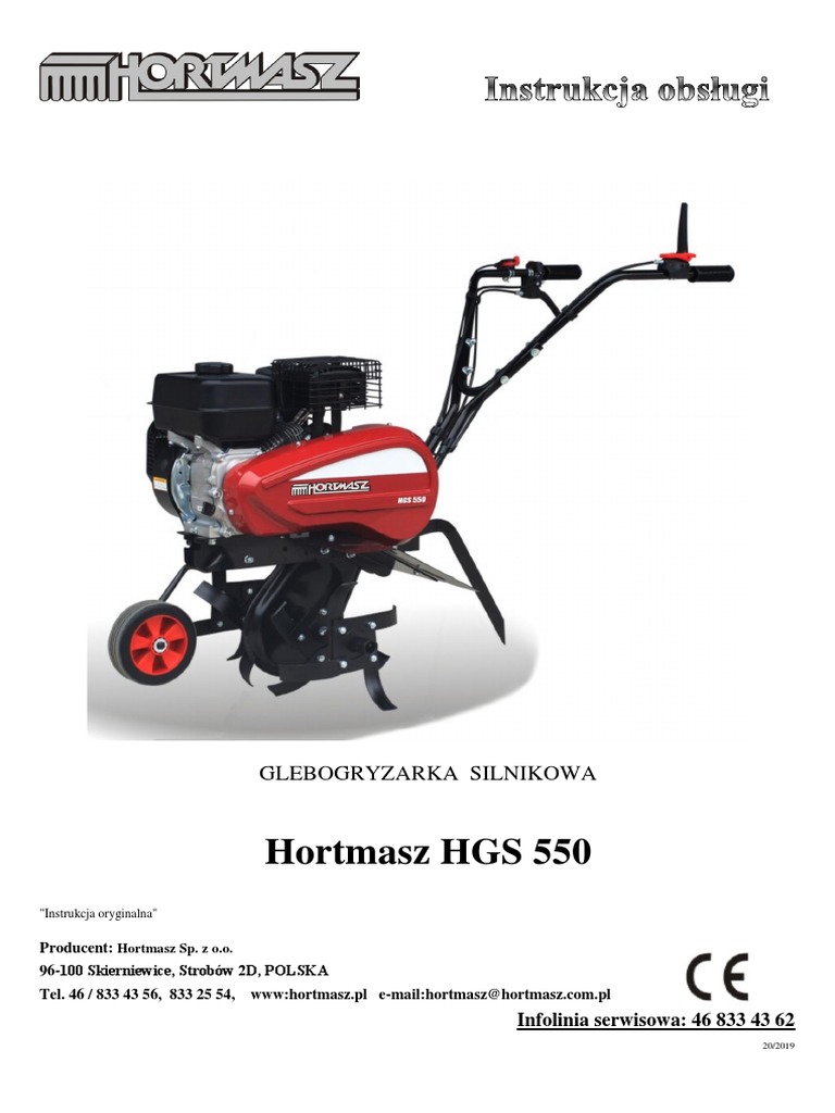 Instrukcja Obslugi HORTMASZ Hgs 550 | PDF