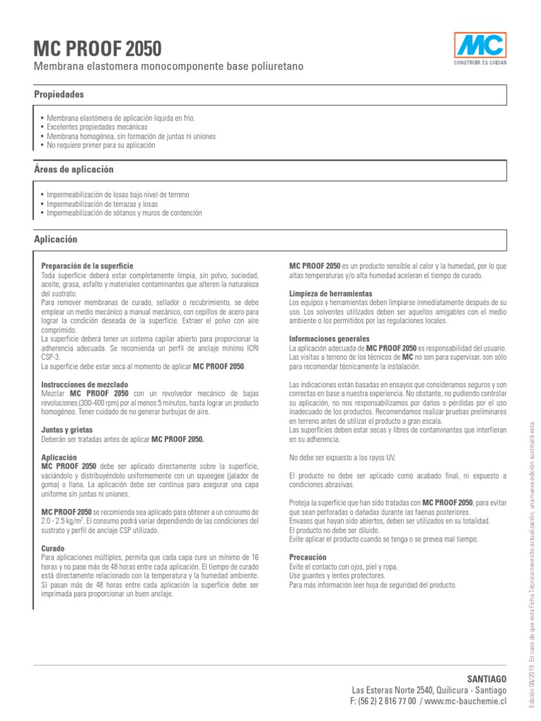 MC Proof 2050 | PDF | Materiales | Química