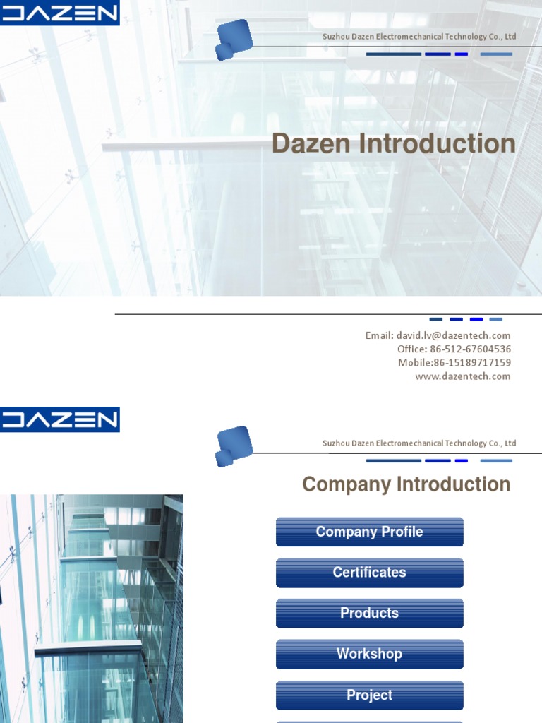 Dazen Introduction Pdf Elevator Escalator