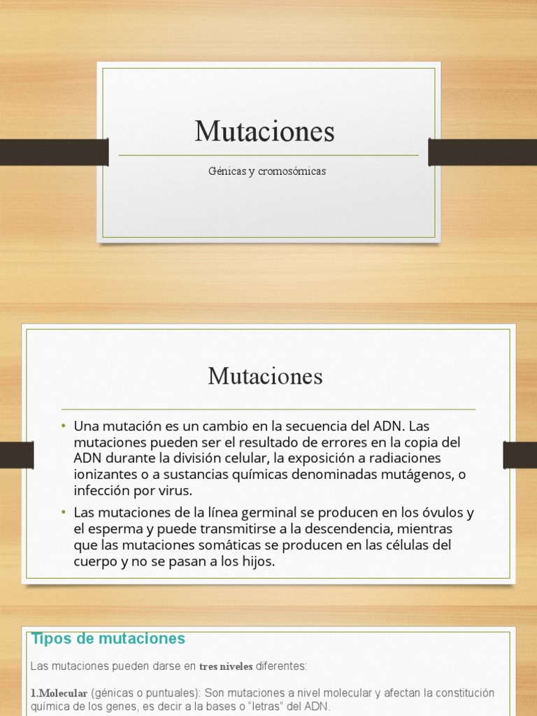 Mutaciones | PDF | Mutación | Gene