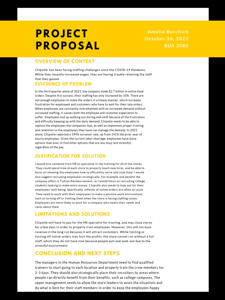 Chipotle Proposal | PDF