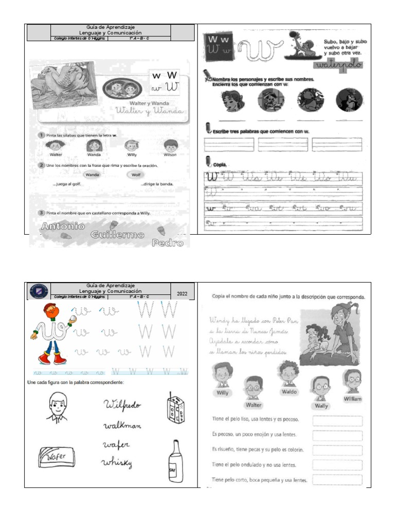 Guía Letra W | PDF