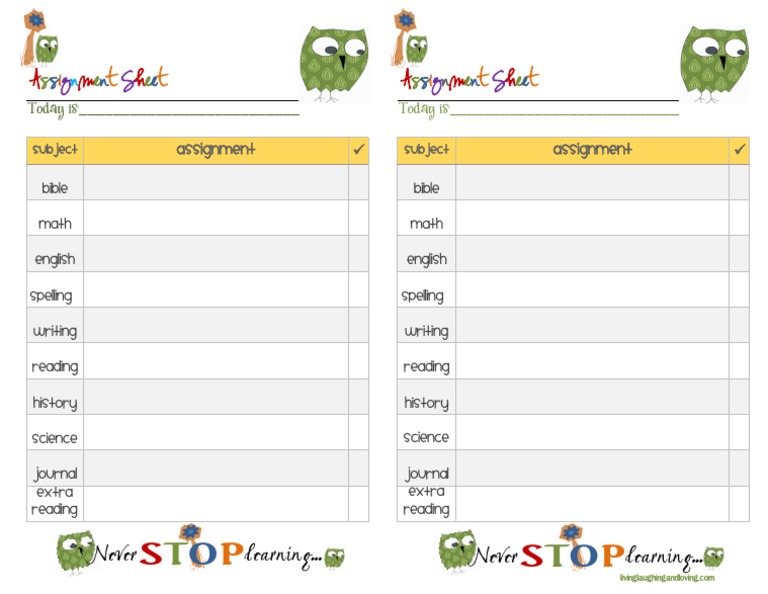 Assignment Sheet | PDF
