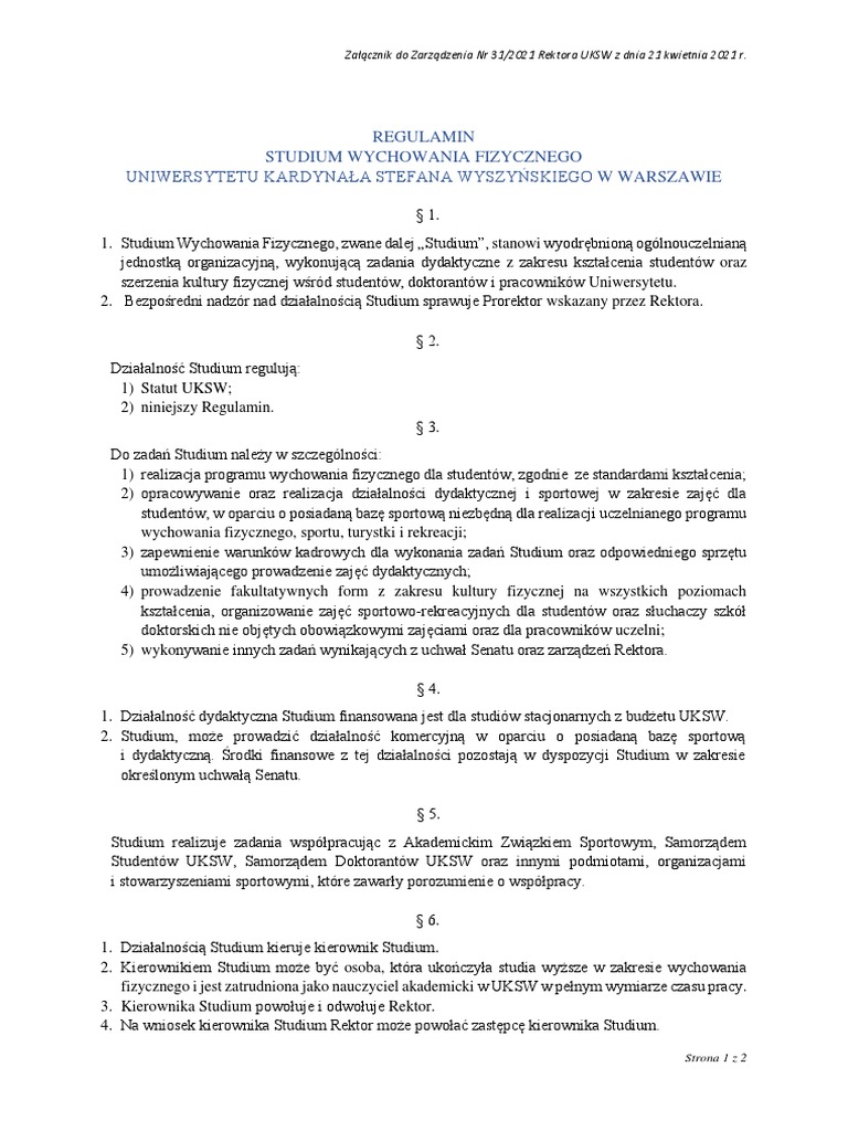 Zal Do Zarz 31 2021 | PDF