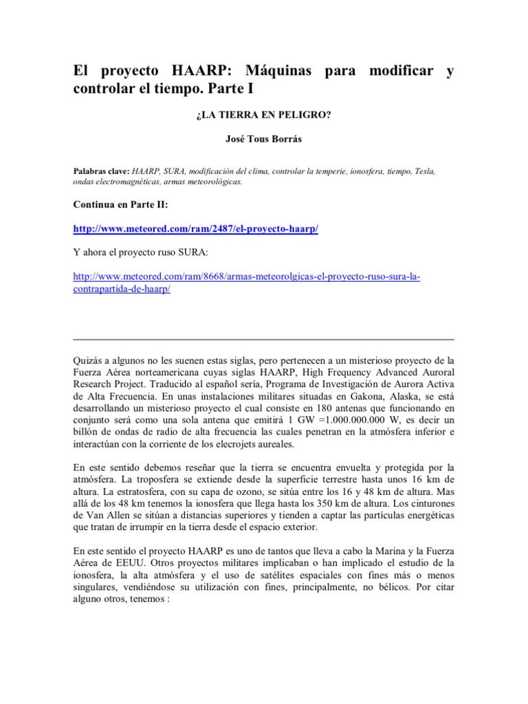 El Proyecto HAARP | PDF