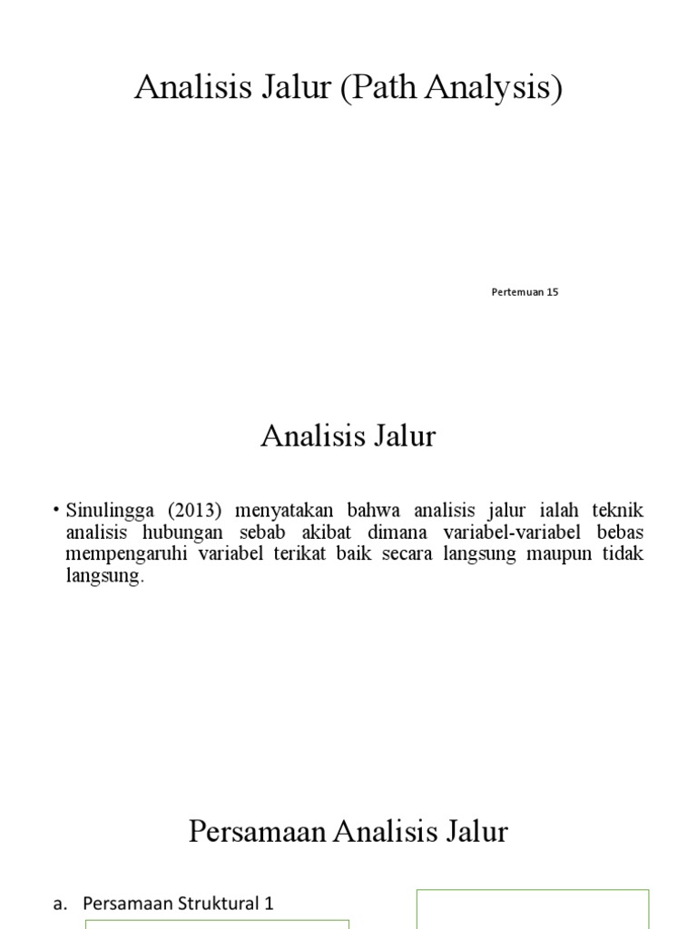 Analisis Jalur (Path Analysis) | PDF