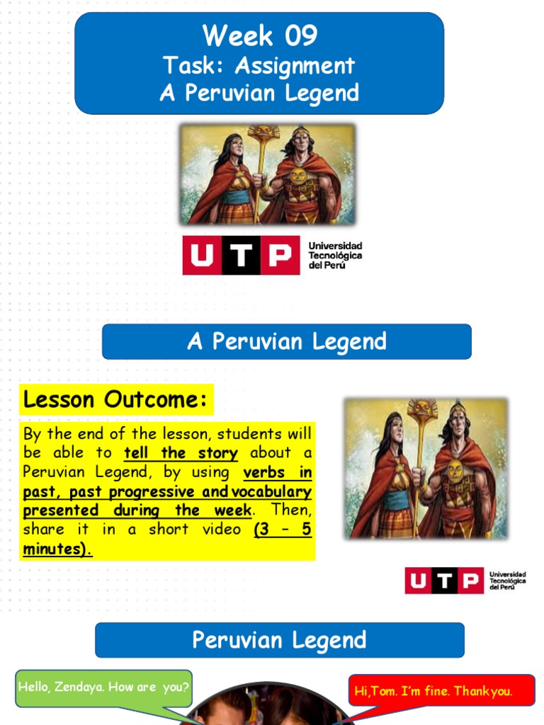 Week 09 - Task Assignment - A Peruvian Legend | PDF | Grammar | Human ...