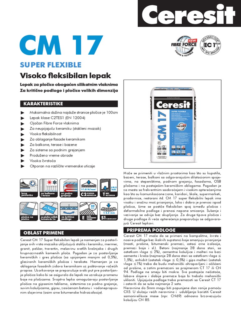 Ceresit cm17 Tds Rs 2021 | PDF