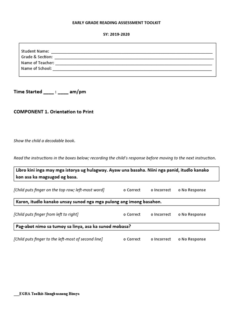 Egra Toolkit | Download Free PDF | Linguistics | Cognitive Science