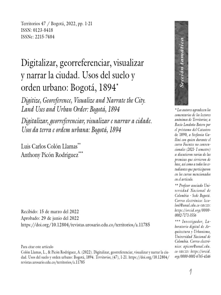 Artículo Luis Colón y Anthony Picón 2022 | PDF | Sistema de información geográfica | Informática